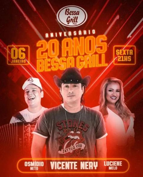 Vicente Nery, Osmídio Neto e Luciene Melo - 20 anos Bessa Grill