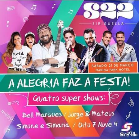 Bell Marques, Jorge & Mateus, Simone & Simaria e Oito 7 Nove 4 ...